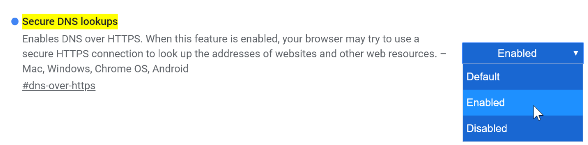 How to enable DNS-over-HTTPS in any browser
