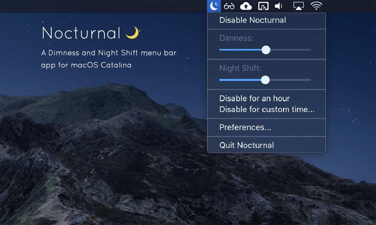 How to control the brightness of a night theme on macOS